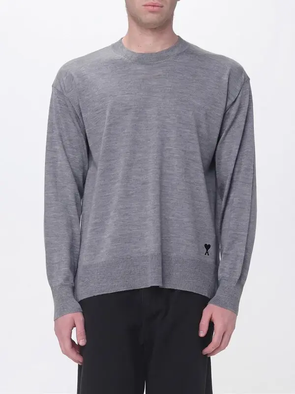 AMI Paris Crew-neck Wool And Silk Pullover