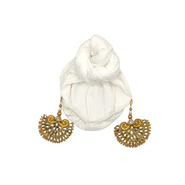 JULIA CLANCEY Taffeta Peacock Turban