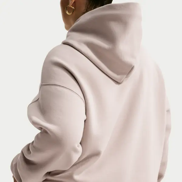 Nike Studio Fleece Medium Weight Oversized Pullover Logo Hoodie