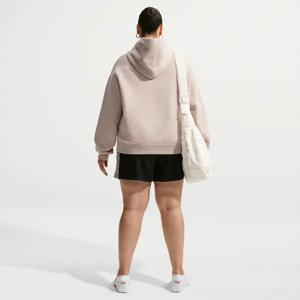 Nike Studio Fleece Medium Weight Oversized Pullover Logo Hoodie