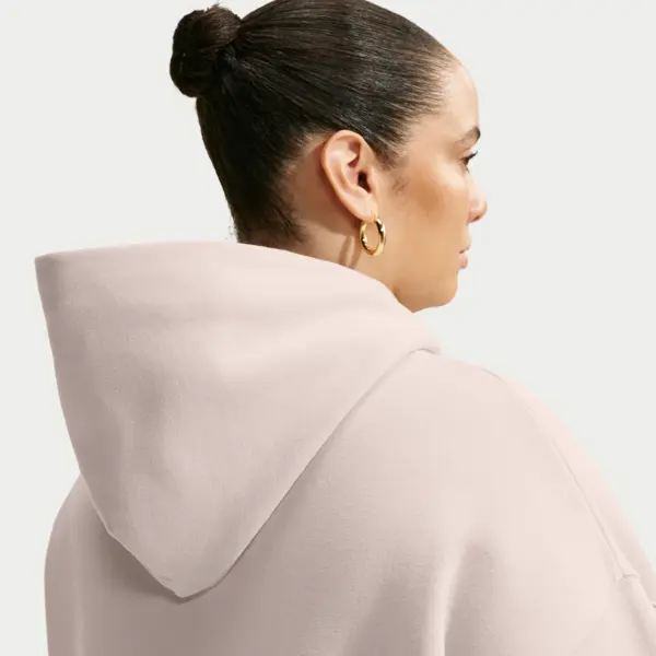 Nike Studio Fleece Medium Weight Oversized Pullover Logo Hoodie