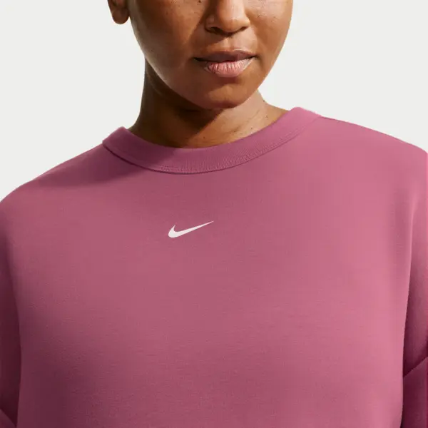 Nike Studio Fleece Sport Oversized Crew-neck Sweatshirt - Red