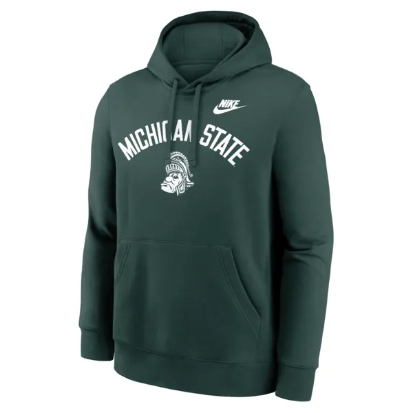 Nike Michigan State Legacy Arch Club College Pullover Hoodie - Green