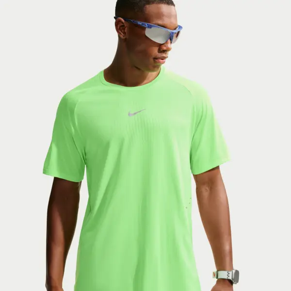Nike Aero-fit Short-sleeve Running Top - Yellow