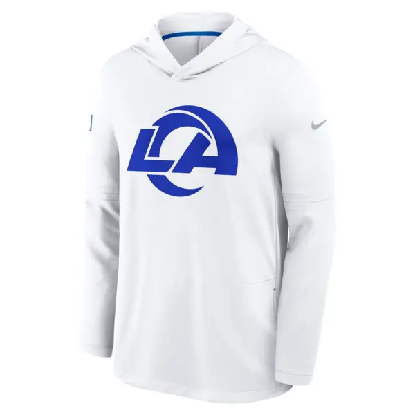 Nike Los Angeles Rams Alt Dri-fit Nfl Long-sleeve Hooded Top - White