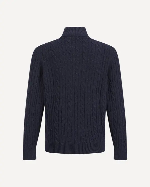 Loro Piana Treccia Baby Cashmere Sweater With Zip Fastening