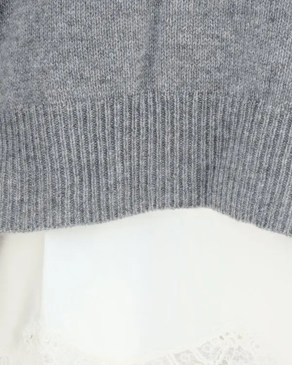Ermanno Scervino Knit Dress With Lace Slip