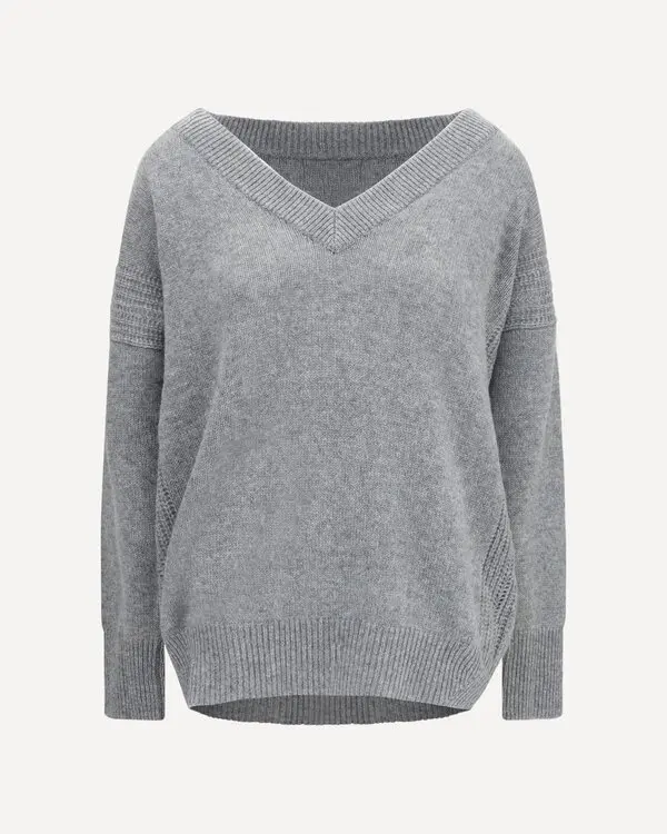 Ermanno Scervino Knit Dress With Lace Slip - Grey