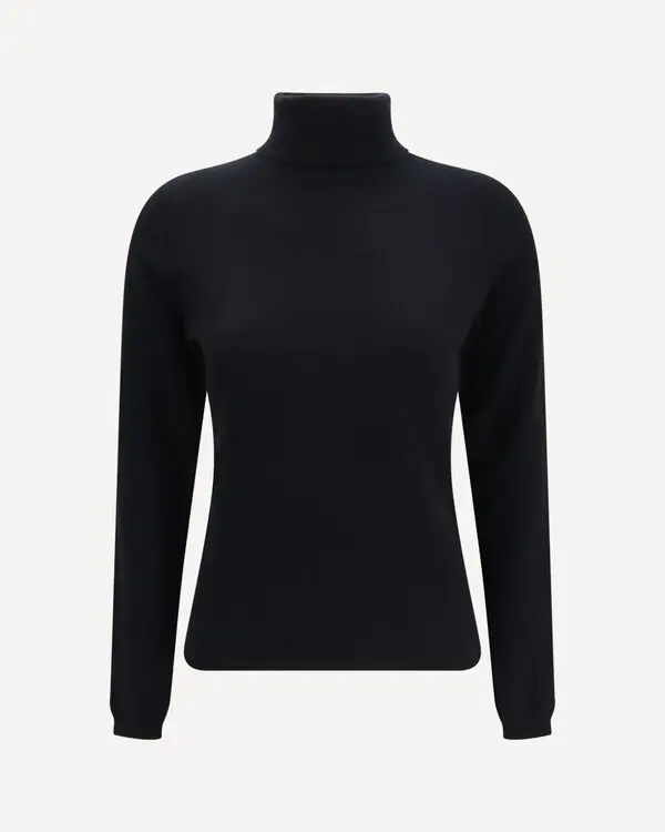 ALLUDE Cashmere Turtleneck Sweater - Black