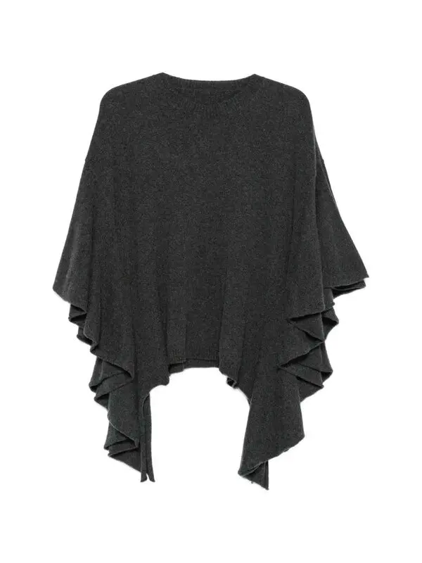 UMA WANG Cashmere Ruffle-sleeve Sweater