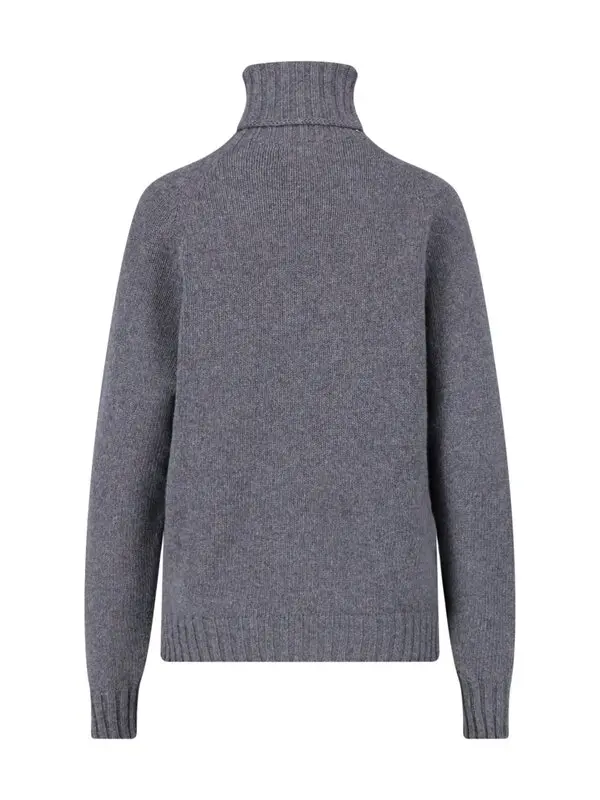 MA'RY'YA Cashmere And Virgin Wool High Neck Sweater - Gray
