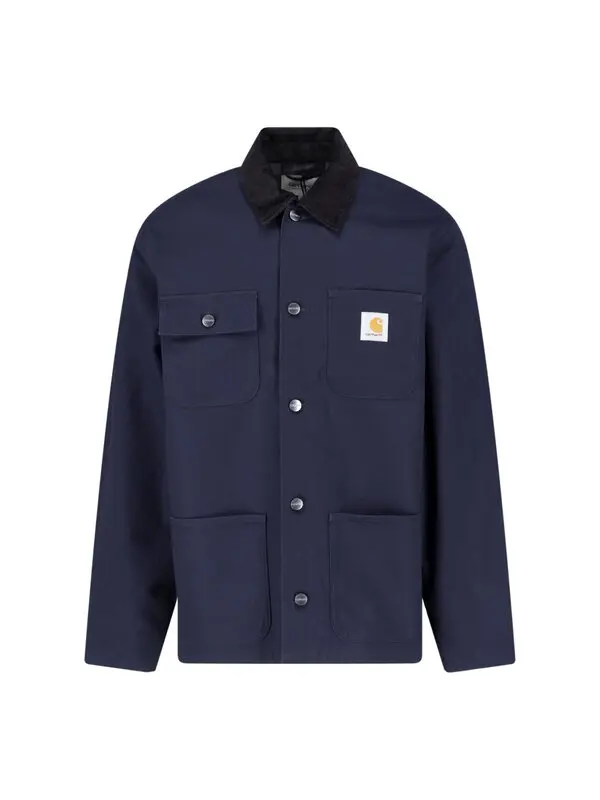 Carhartt Work In Progress Og Michigan" Button Jacket - Blue