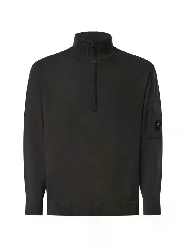 C.P. COMPANY Lens Detail Quarter-zip Sweater