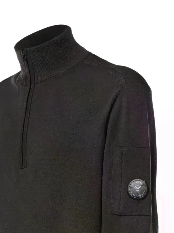 C.P. COMPANY Lens Detail Quarter-zip Sweater