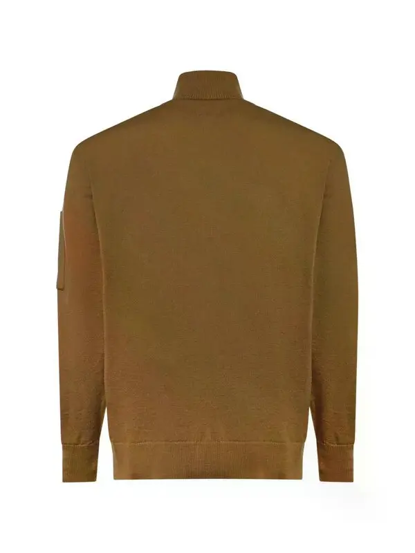 C.P. COMPANY Lens Detail Quarter-zip Sweater