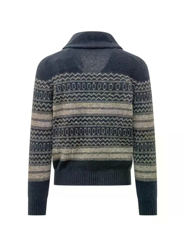 Brunello Cucinelli Fair Isle Shawl-collar Cardigan