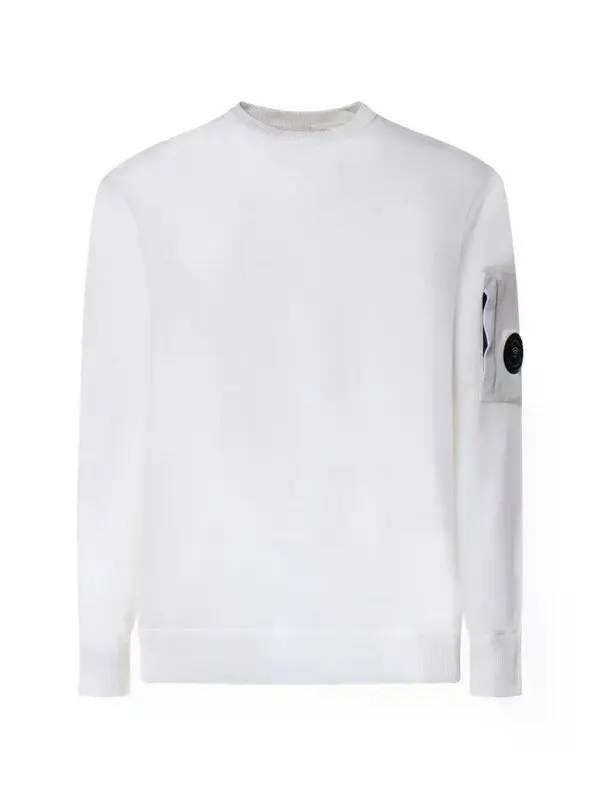 C.P. COMPANY Lens Detail Pocket Sweater - White