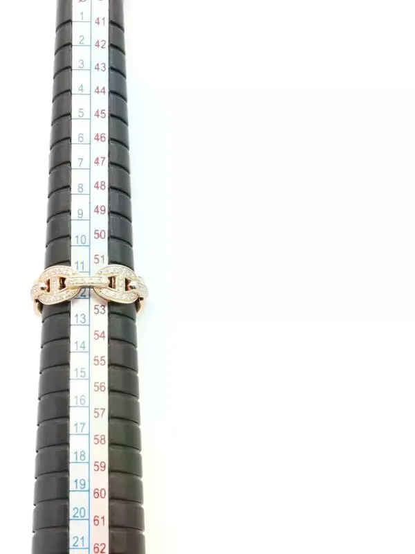Hermès 18k Rose Gold Chaine D'ancre Enchaînée Diamond Ring