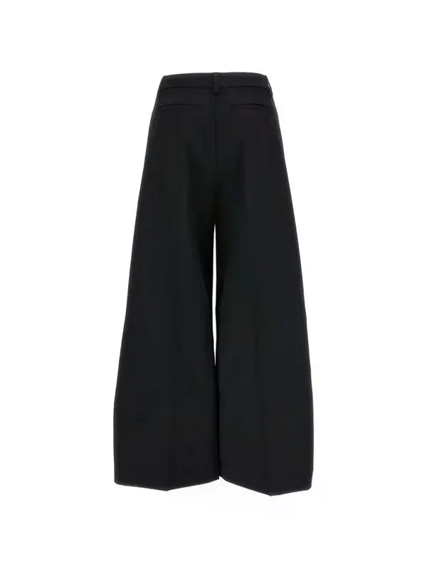 THELATEST Pleated Wide-leg Palazzo Pants - Black