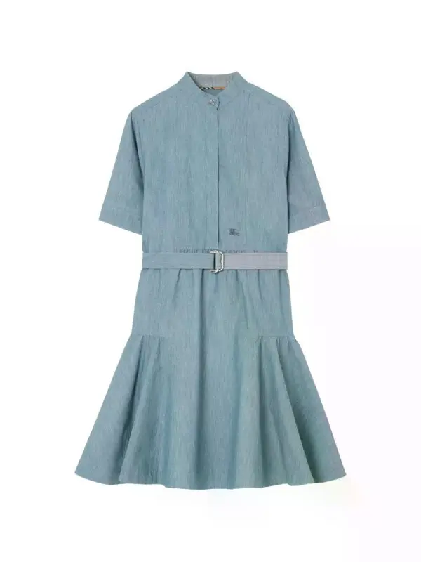 Burberry Denim Dress With Check Detailing