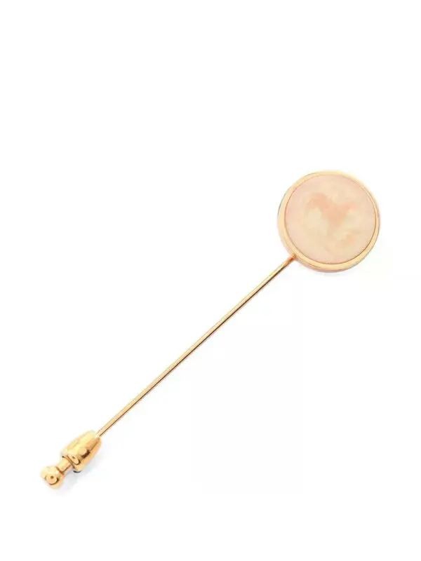 Hermès 2010s Corozo Pin Brooch - Gold