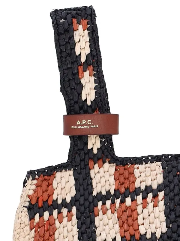 A.p.c. Woven Raffia Handbag