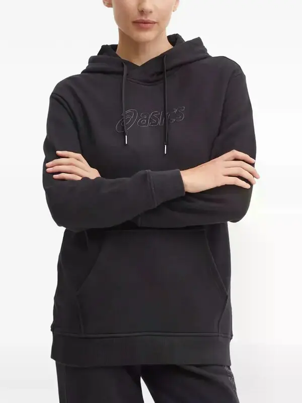 Asics Logo-print Hoodie - Black
