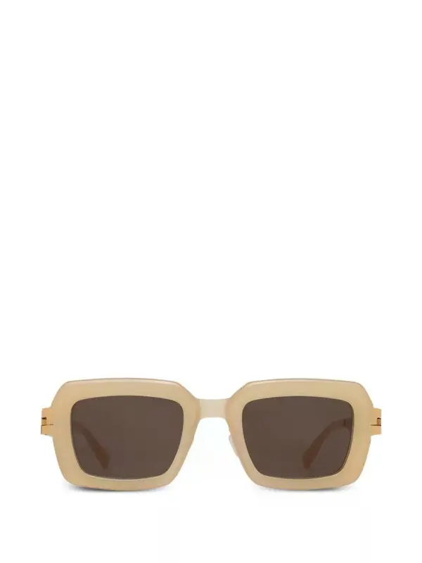 Mykita Una Rectangle Frame Sunglasses - Neutrals