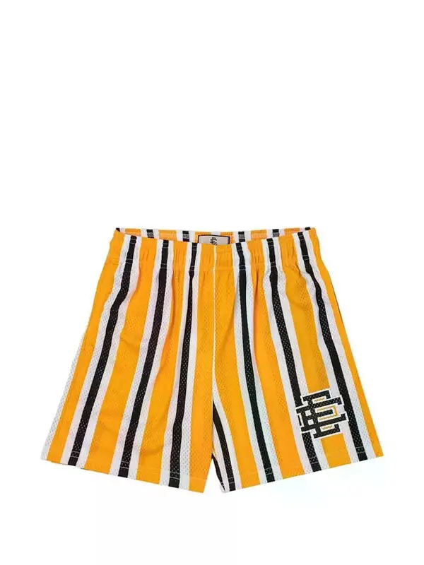 ERIC EMANUEL Ee Basic Striped Mesh-effect Shorts