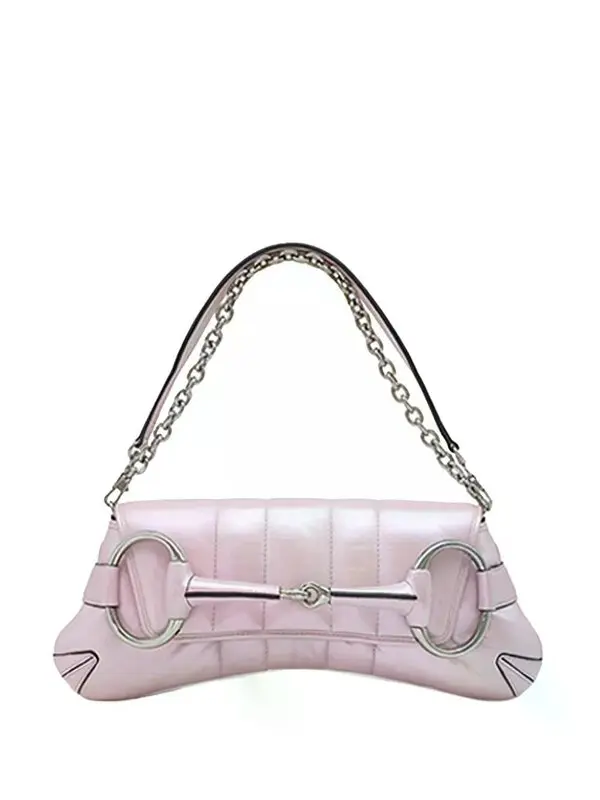 Gucci Small Horsebit Chain Satchel - Pink