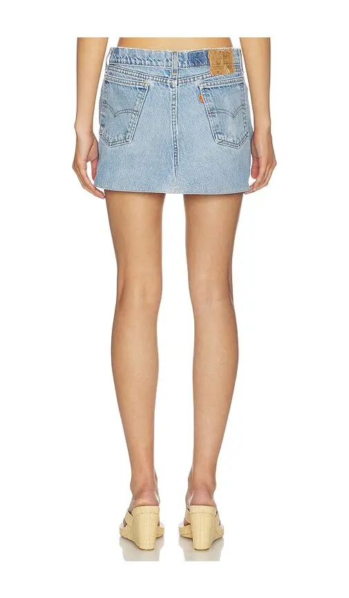 ALIGRACE Low Rise Micro Mini Denim Skirt