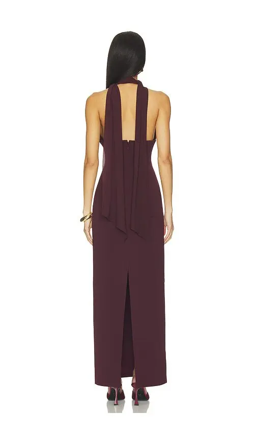 Misha Collection Capezza Silk Dress - Currant
