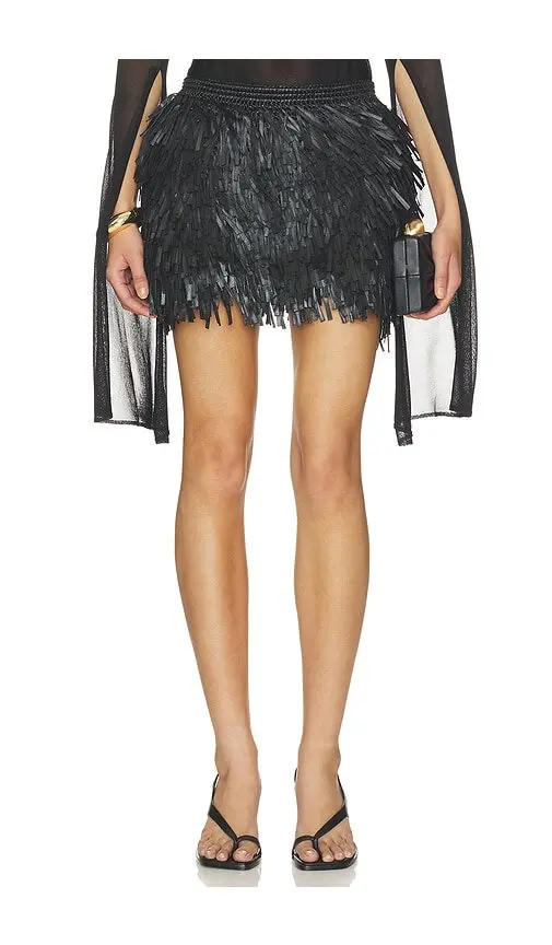 Cult Gaia Darryl Fringe Mini Skirt