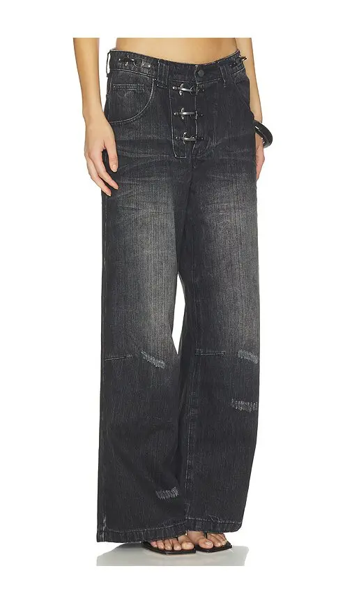 JADED LONDON Fireman Clip Colossus Jeans In Black