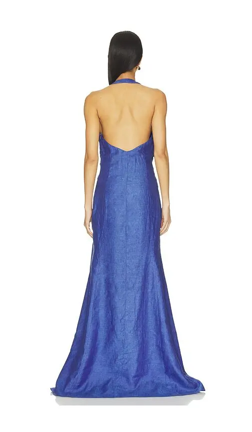 Azulu Halterneck Maxi Dress With Wrap Detail