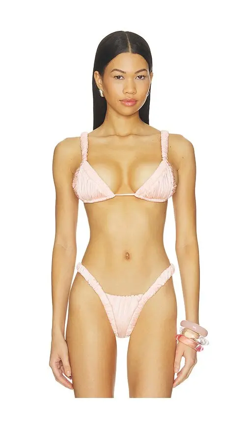 Divino Seas Ada Bikini Top - Soft Pink