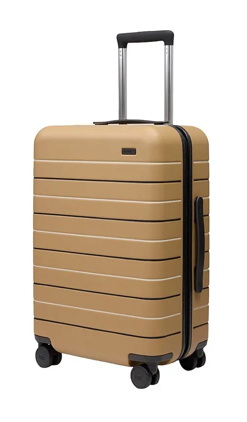 AWAY The Bigger Carry-on Suitcase In Tan - Tide Line Stripe