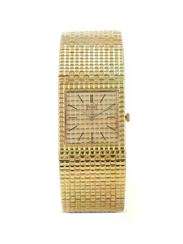 PIAGET 1965 Clous De Paris Square 23mm Watch - Gold