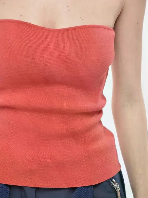 SUPER BLOND Ribbed-knit Tube Top