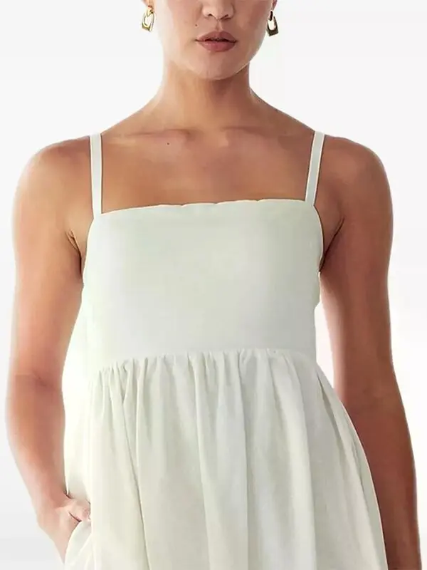 ST MRLO Lanah Square-neck Midi Dress - White