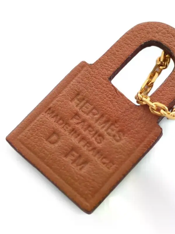 Hermès Tone Leather Padlock Necklace
