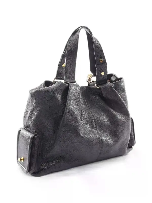 BVLGARI 2010s Leoni Pebbled Tote Bag