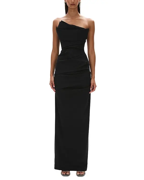 Rachel Gilbert Salma Asymmetric Strapless Gown