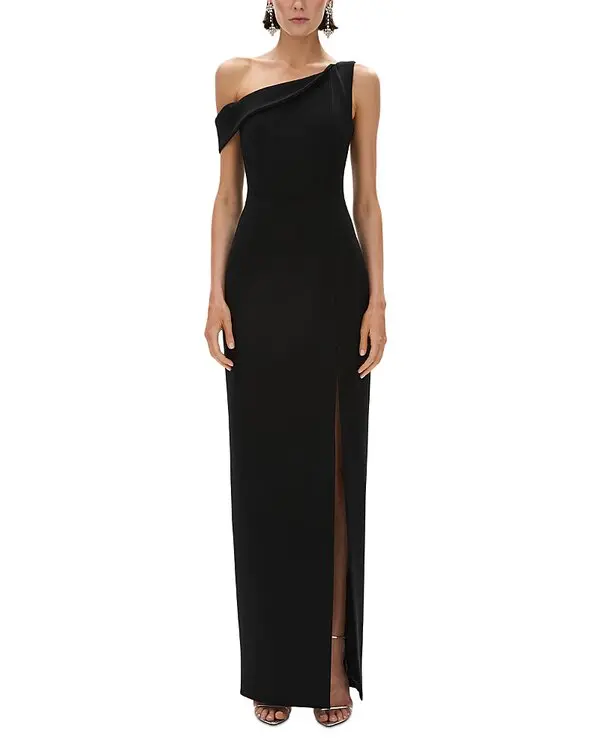 Rachel Gilbert Emilie Asymmetric Side Slit Gown