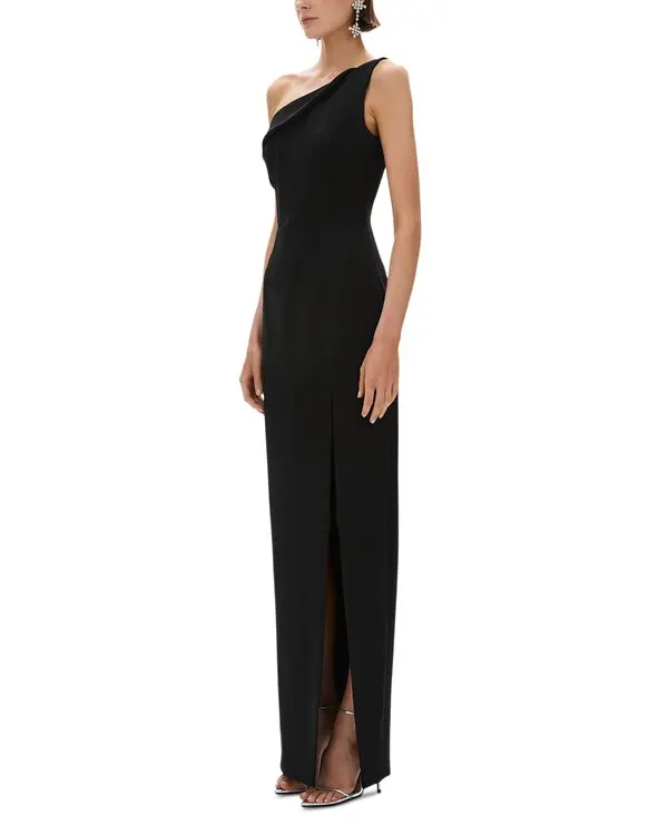Rachel Gilbert Emilie Asymmetric Side Slit Gown