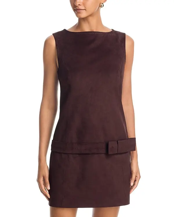 MILLY Faux Suede Mini Dress