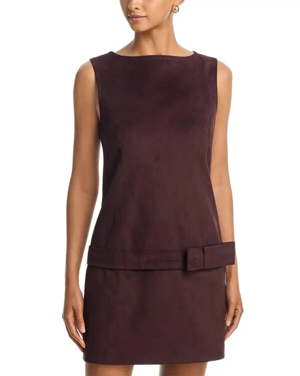 MILLY Faux Suede Mini Dress