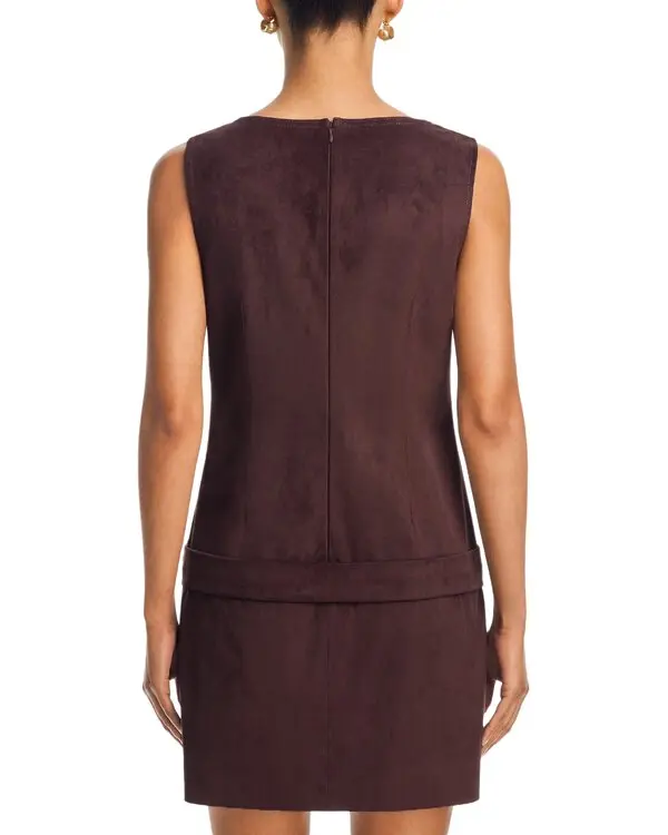 MILLY Faux Suede Mini Dress