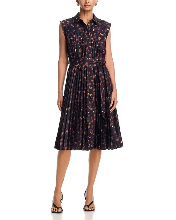 MILLY Johanna Printed Twill Dress