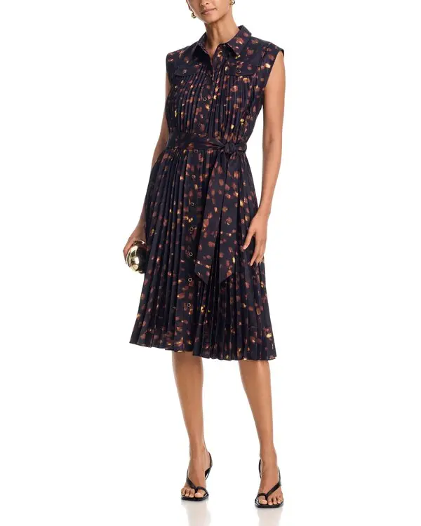 MILLY Johanna Printed Twill Dress